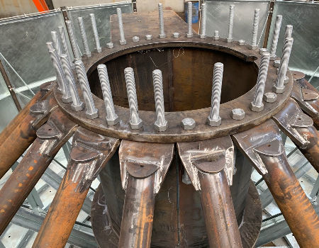 Galvanized Steel Wind Turbine Flange Monopole Wind tower, wind tower ...