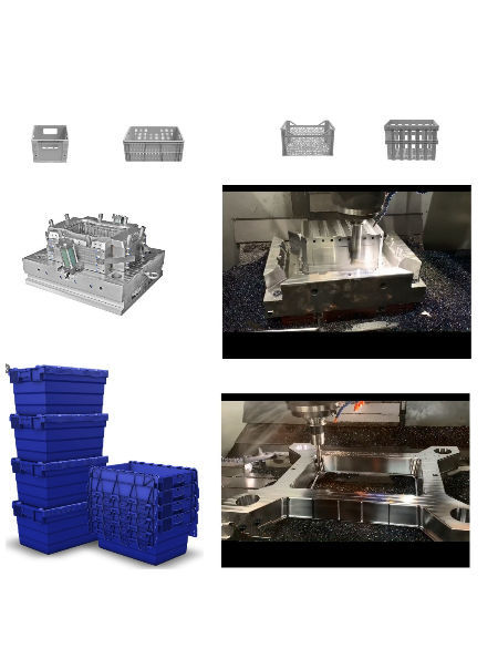 China Plastic storage stack tote bin, injection mold tooling can be ...