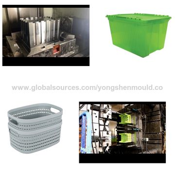 China Plastic storage stack tote bin, injection mold tooling can be ...