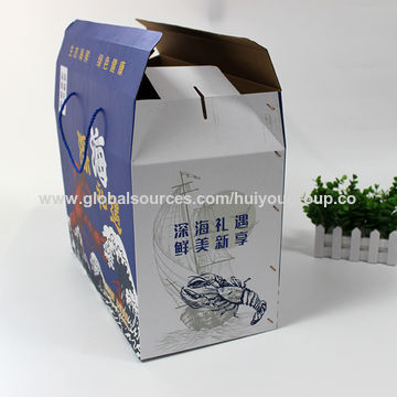 China Wax coated seafood box, wax red fish seafood boxes,fresh seafood ...