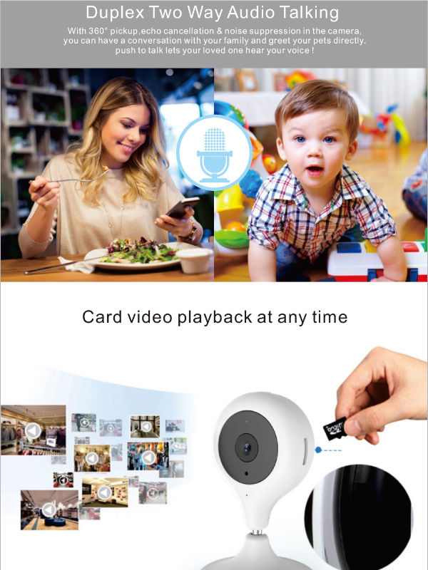 China Two way talking network camera,wireless indoor camera with motion ...
