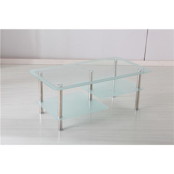 China Red glass coffee table, new design on Global Sources,3 layer ...