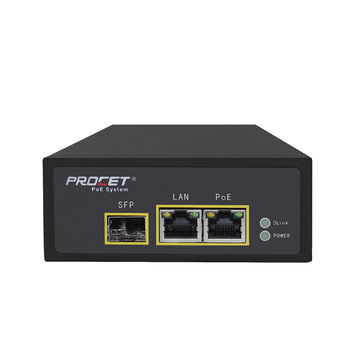 ChinaSFP Fiber 95W PoE injector Procet Industrial injector Input 100 ...