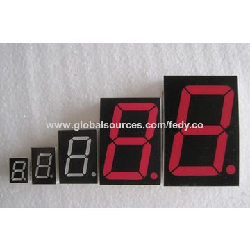 China0.8" Super Bright Red 7 Segment LED Digital Display for Battery ...