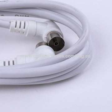 China 3C2V TV antenna coaxial cable with 9.5mm angle male to 9.5mm ...