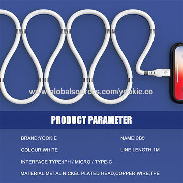 China USB-C Cable Magnetic 1M, Automatically Retractable Fast Charging ...