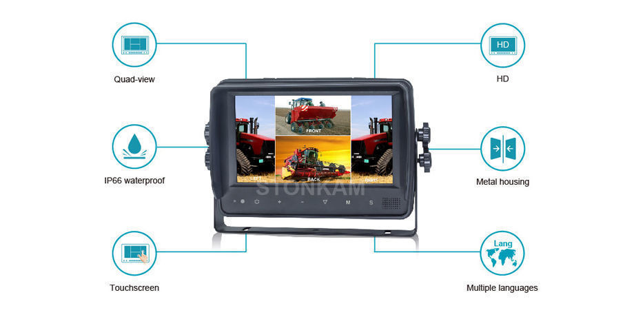 China STONKAM 7 Inch Touchscreen HD Quad-view Vehicle Monitor, IP66 ...