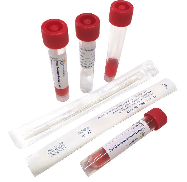 China(Oral+ nasal swab)100-150mm Breaking Point 80mm with 3ml Medium Vi ...