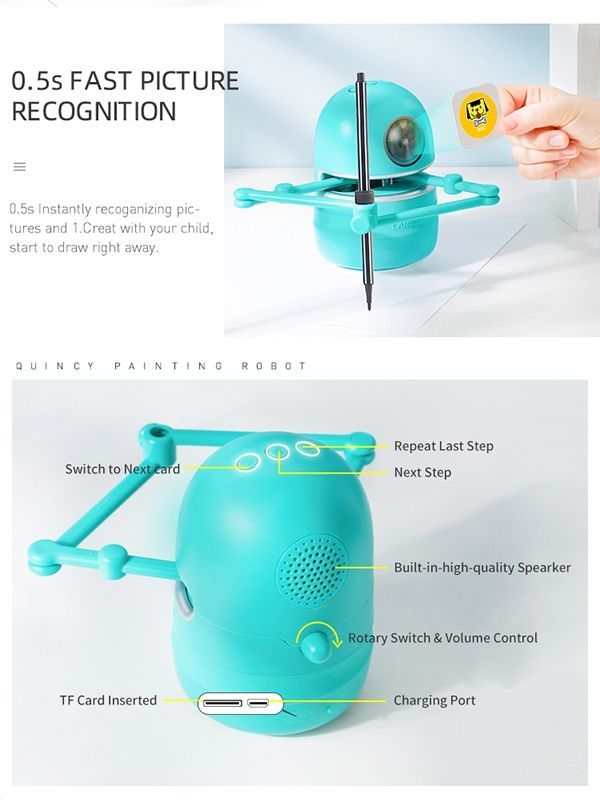 China Quincy Intelligent drawing robot kid toy to learn English & Math ...