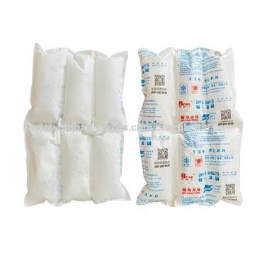 China Light weight dry ice packs 12 cells for sea food keep fresh cold ...