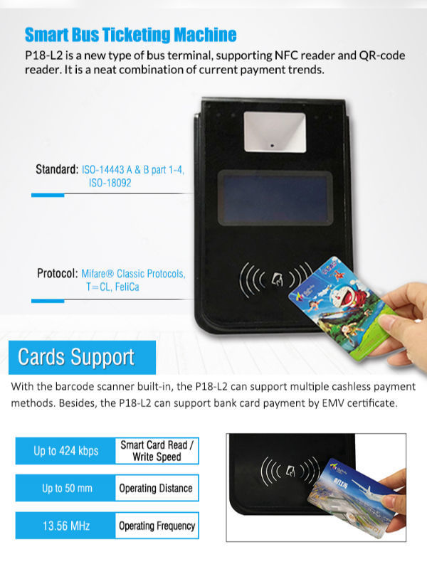 China City RFID Barcode POS Payment System Conductor Validator Bus ...
