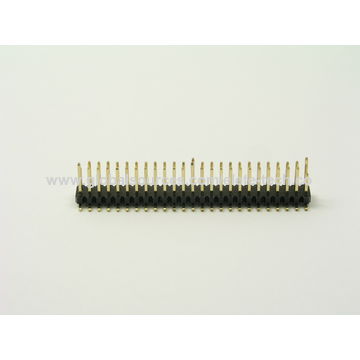 China 2.54mm pitch 4 rows pin header right angle PCB Mount connector ...