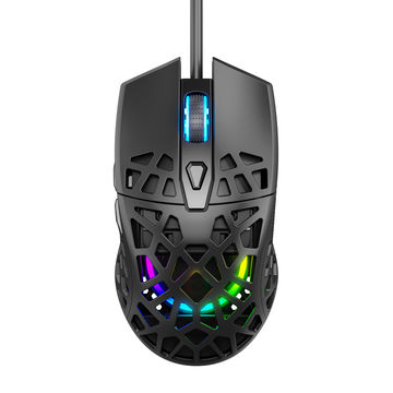 China Ultra Light Weight RGB Gaming Mouse With Holes Ergonomic Design ...