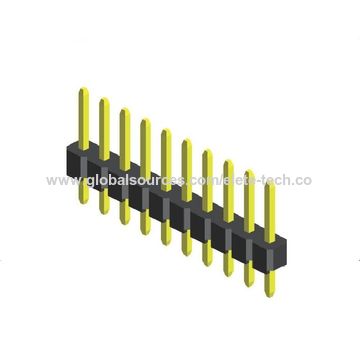 China 2-pin Header 2.54mm Pitch, Single Row Straight Type PCB ...