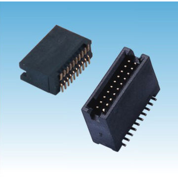 China 2.0mm Pitch Right Angle Pin Header with Press-fit Connectors on ...