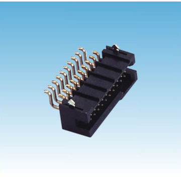 China 2.0mm Pitch Right Angle Pin Header with Press-fit Connectors on ...