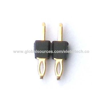 China 2.54mm Pitch Press-fit pin header, 02pins, right angle, tin ...