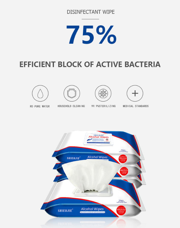 75% alcohol wipe,disinfecting antibacterial sanitizer medical wet wipe ...