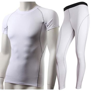 China Gym fitness men short sleeve t shirt & sweatpants custom ...