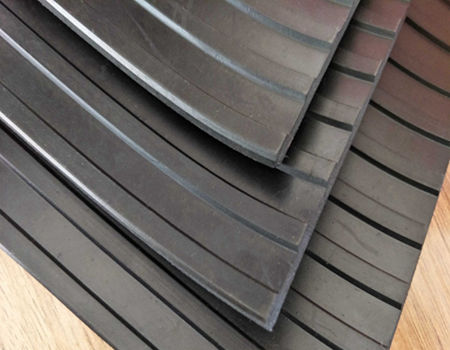 Anti slip 3mm deep V ribber rubber sheet deep v ribbed rubber matting ...