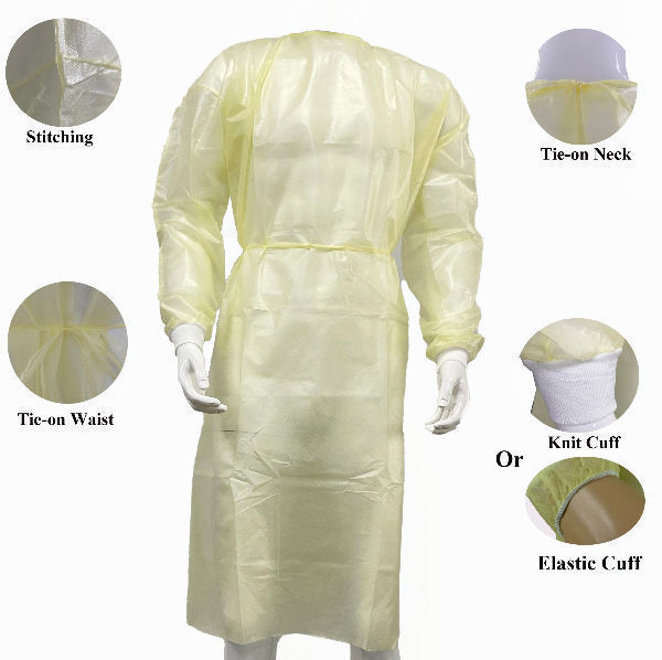 China Pp Pe Disposable Isolation Gown Aami Pb70 Level 2 Level 3 In