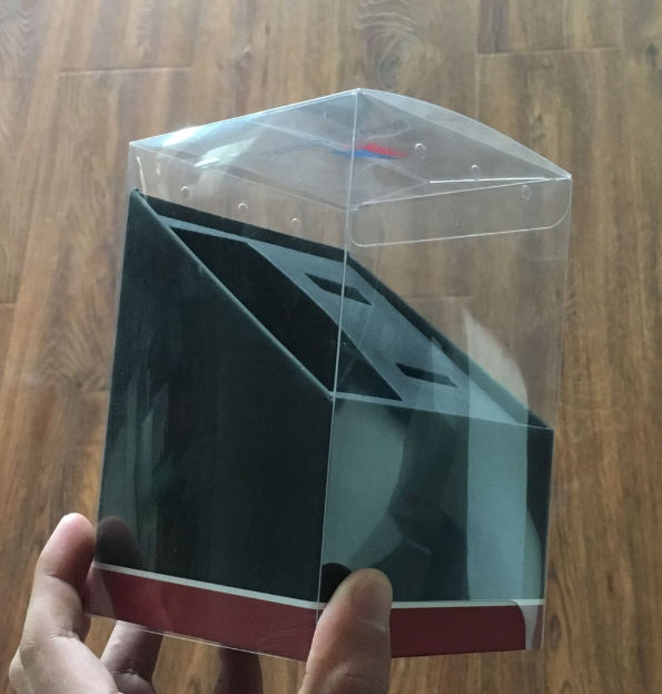 Merchandise paper box with plastic cover, plastic packaging boxes merch ...