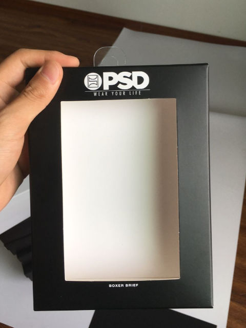 Merchandise paper box with plastic cover, plastic packaging boxes merch ...