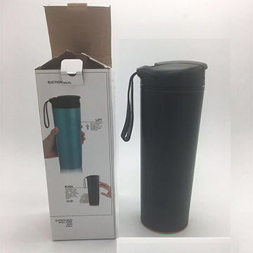 China Double wall plastic fall protection suction mug with sustainable ...