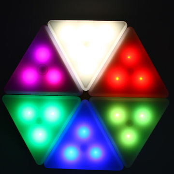 China Battery Operated triangle RGB colorful touch light with magnet ...
