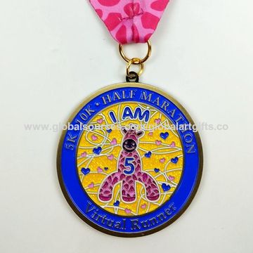 China Virtual fun run medal, rainbow runners medal virtual marathon ...