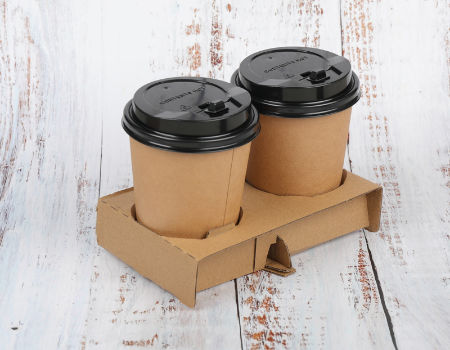 China Customized Size Disposable Paper Cup Holder Tray Carrier Drink ...