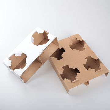 China Customized Size Disposable Paper Cup Holder Tray Carrier Drink ...