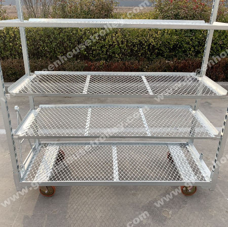 Flower trolley Greenhouse transport cart Danish flower cart Nursery ...