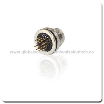 China M16 19PIN shield wire assembly connector with solder and crimp ...