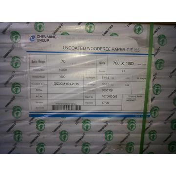 China 60/70/80gsm uncoated woodfree offset paper use for printing on ...