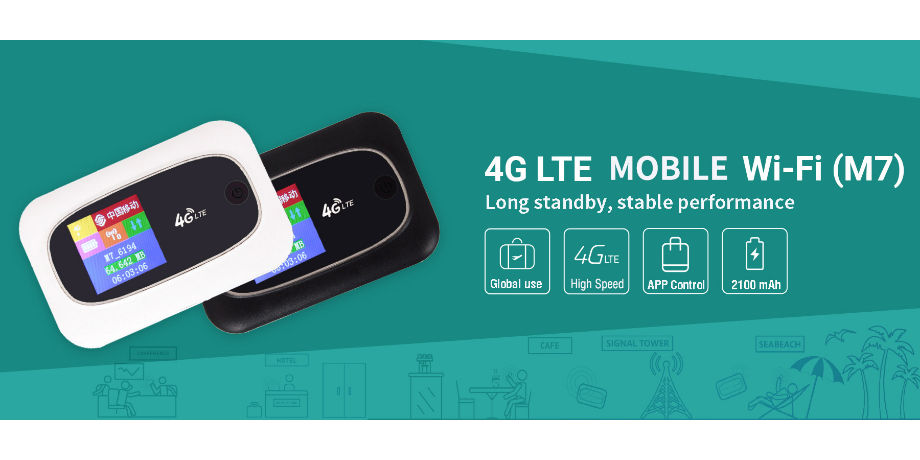 China Support global mobile network 4G MIFI M7,sim card support, LTE 4G ...