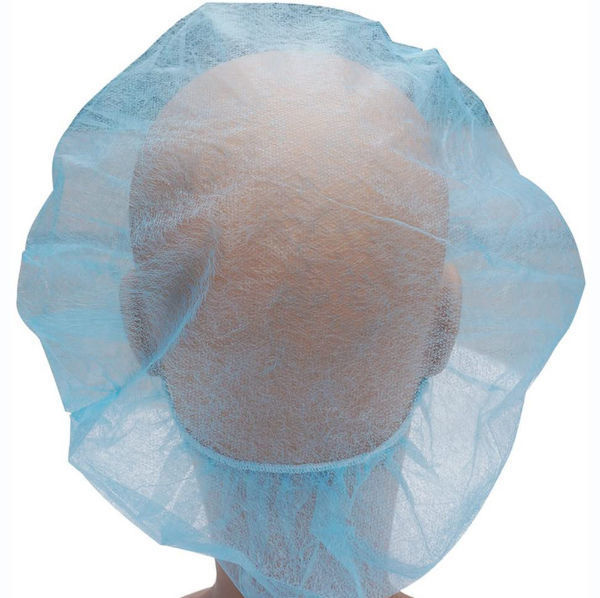 Surgical Bouffant Caps for Women Non-Woven Head Cover Hat Elastic Latex ...