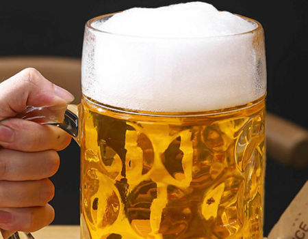 China Machinemade Clear Beer Mug 1L big size mug glass on Global ...