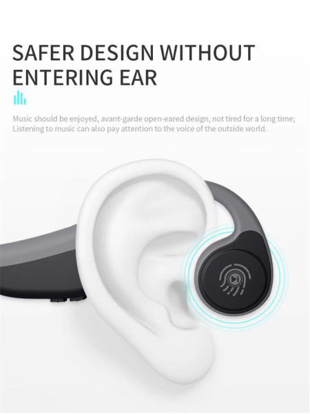 V9 Bone Conduction Headset Touch Control Gaming Earphone Wireless ...