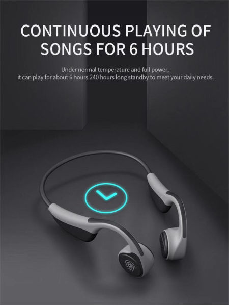 V9 Bone Conduction Headset Touch Control Gaming Earphone Wireless ...