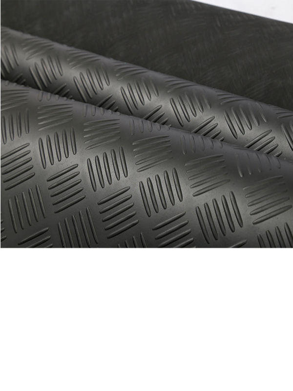 Professional waterproof checker shaped rubber sheet floor mat with both ...