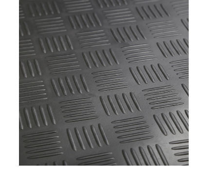 Professional waterproof checker shaped rubber sheet floor mat with both ...