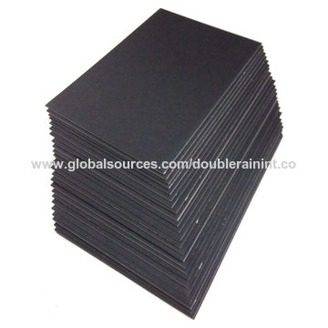 China Wood pulp smooth face 150~ 450gsm thick black paper board roll on ...