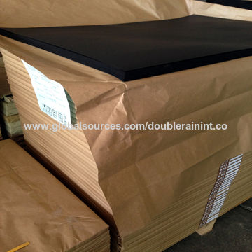 China Wood pulp smooth face 150~ 450gsm thick black paper board roll on ...