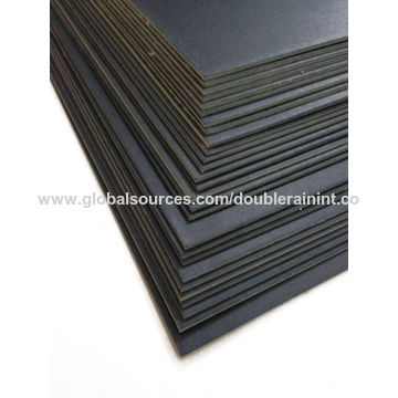 China Wood pulp smooth face 150~ 450gsm thick black paper board roll on ...