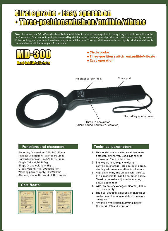 China Mini Hand Held Metal Detector For Security Check Handy Scanner on ...