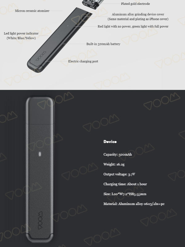 Itsuwa Brand VOOM Vape Starter Kit Pod Syste Quality assured Oxidized Surface, electronic ...