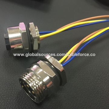 China 7/8" mini-change 3-pin female panel front mounting connector ...