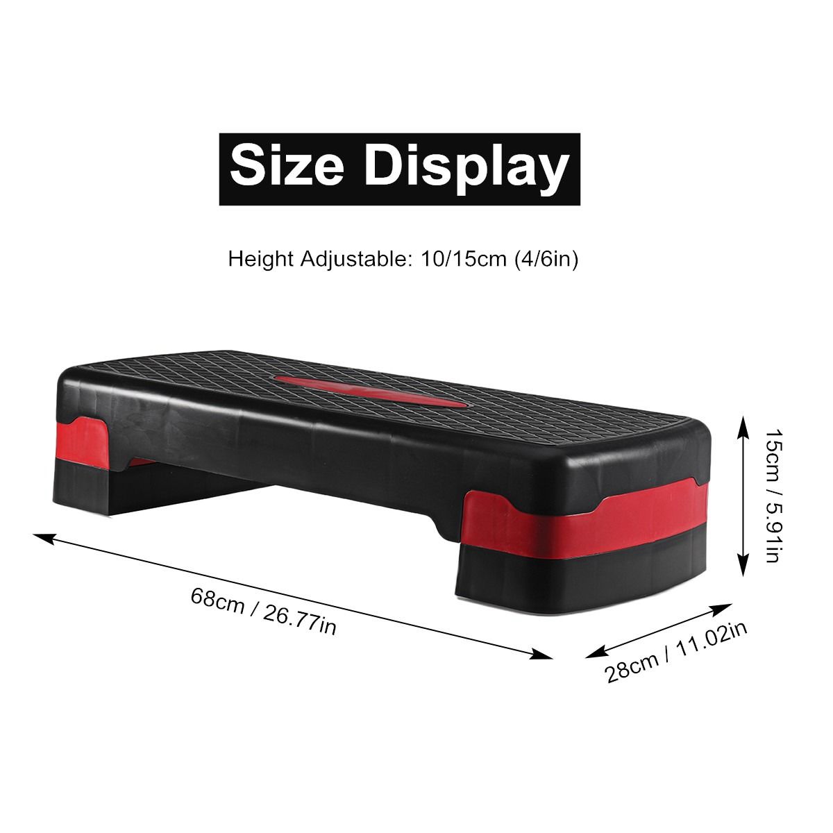 Adjustable Fitness Aerobic Step Non-slip Cardio Yoga Pedal Stepper Gym ...