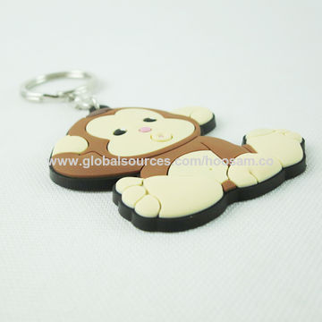 China 3D OEM rubber/soft PVC custom keychain for promotion on Global ...